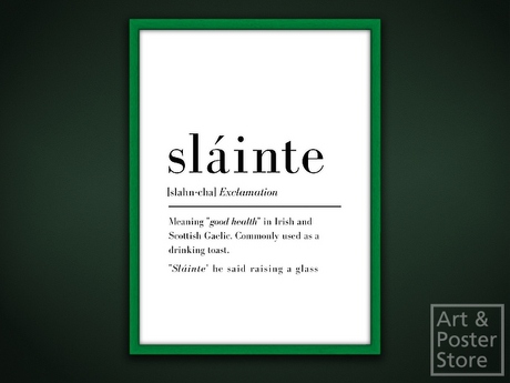 Second Life Marketplace - Slainte Irish Gaelic Language Poster | Mesh ...